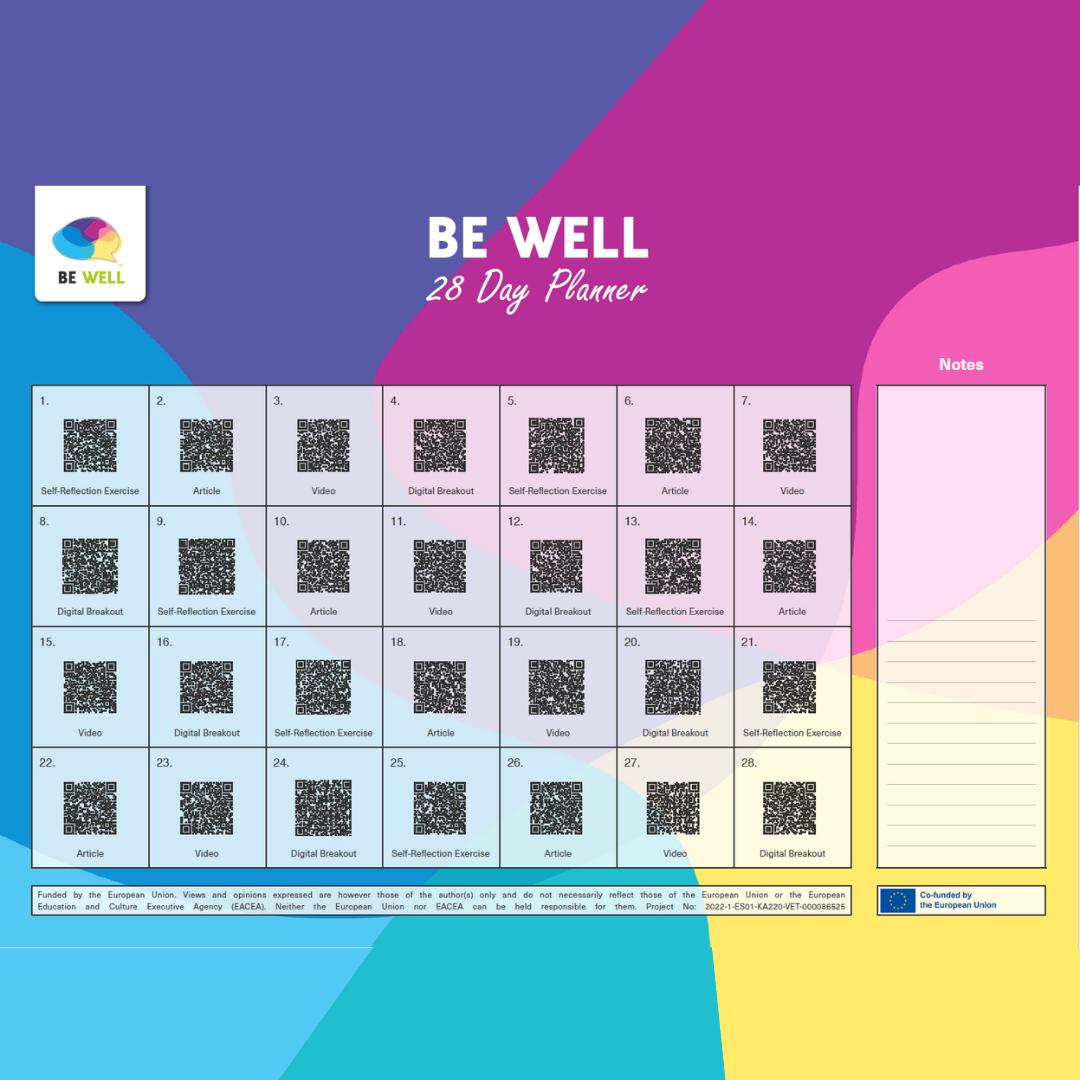 E.N.T.E.R. - BE WELL 28-Day Planner