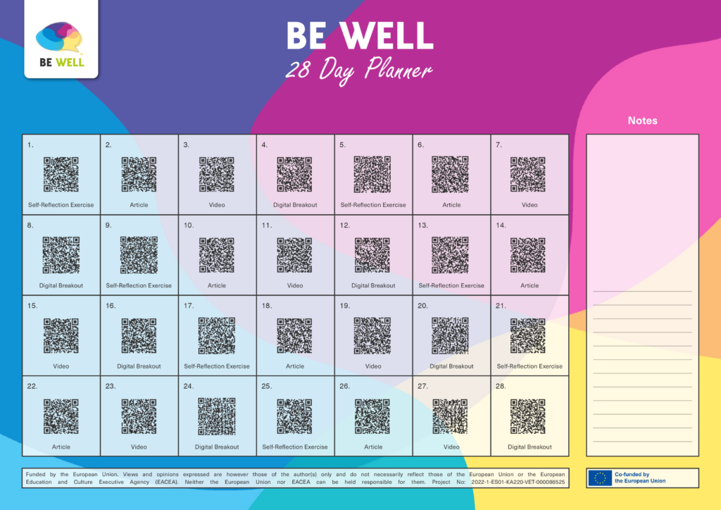 E.N.T.E.R. - BE WELL 28-Day Planner